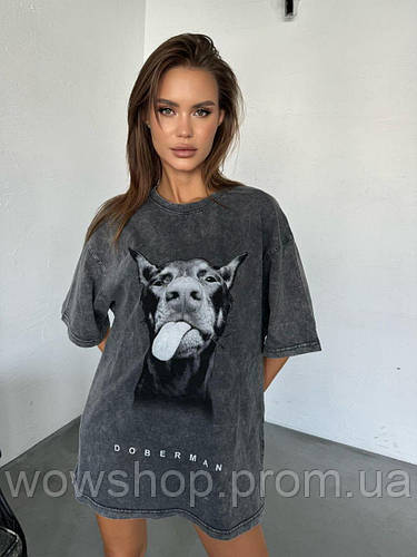 Футболка жіноча оверсайз модна з принтом варенка котон (ID#2108438252), ціна: 600 ₴, купити на ...