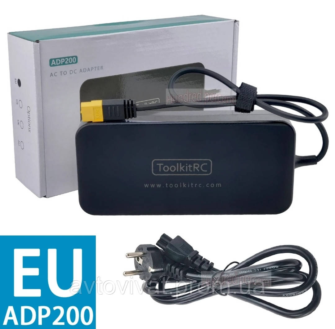 ToolKitRC ADP200 200W 19,5V 10,3А XT60 мережевий зарядний пристрій ...