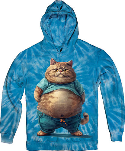 Худі Товстий кіт у синьому - Fat Cat in Blue XXXL (ID#2363032962), ціна ...