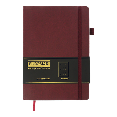 Блокнот діловий Buromax Brief 96 аркушів А5 у крапку обкладинка зі ...