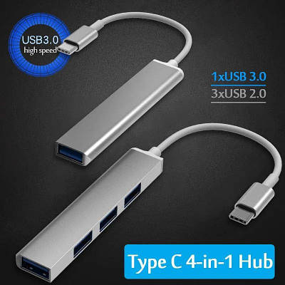 Хаб концентратор, сплиттер на 4 порта, USB 3.0 4 port Hub, цена: 175 ...