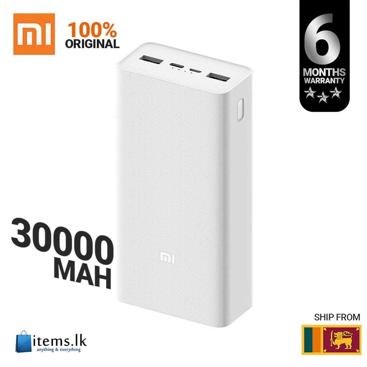 Оригинальный повербанк Xiaomi 30000 mah Туре-С / Micro USB / USB-C ...