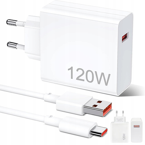 Быстрая зарядка Xiaomi 120W Mi Turbo Charge с USB-C (блок питания и ...