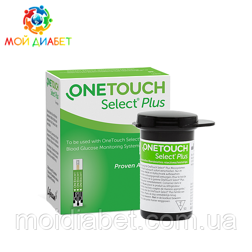 Тест-полоски Ван Тач Селект Плюс (One Touch Select Plus) 50 шт. в 1 ...