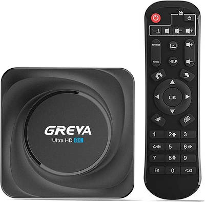 Смарт-телевізійна приставка GREVA Android TV Box 11.0, Android Box 8GB ...