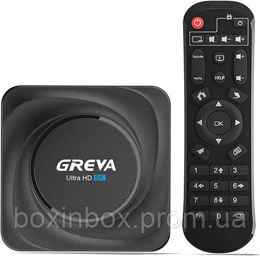 Смарт-телевізійна приставка GREVA Android TV Box 11.0, Android Box 8GB ...
