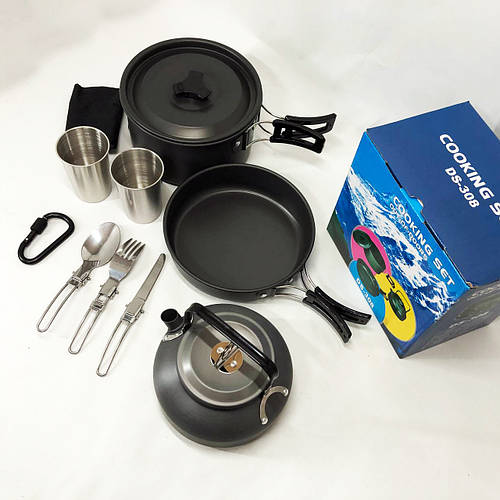 Складная посуда для походов HALIN DS-308, Набор туристической посуды ZJ ...