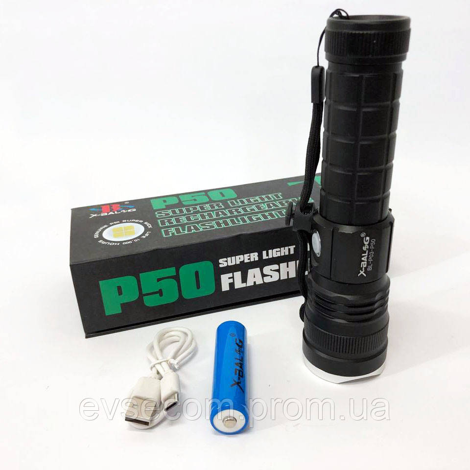 Карманный фонарь Bailong BL-P03-P50 с usb зарядкой | Мощный карманный фонарик | Мощный OQ-873 ...