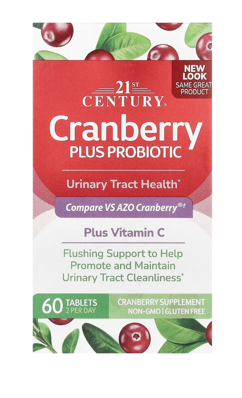 Cranberry Plus Probiotic - 60 таблеток - 21st Century (Клюква с ...