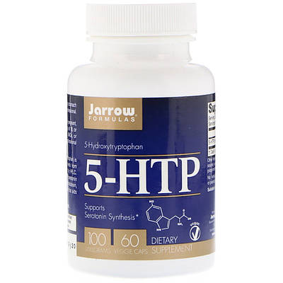 5-HTP (Гидрокситриптофан), 100 мг, Jarrow Formulas, 60 вегетарианских ...