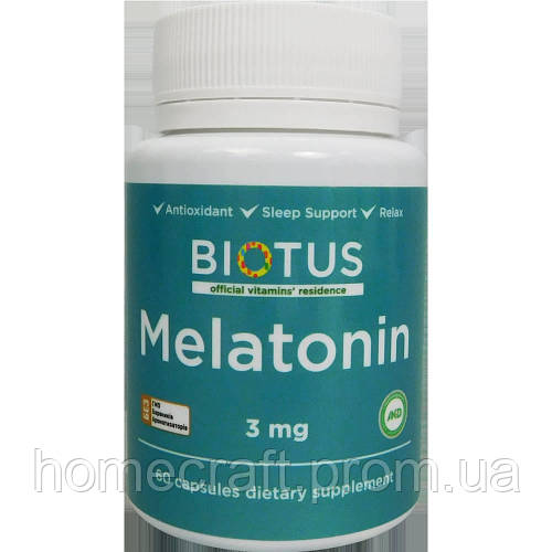 Мелатонин Melatonin Biotus 3 мг 60 капсул, 7289520 - 246 (ID#2503132346 ...