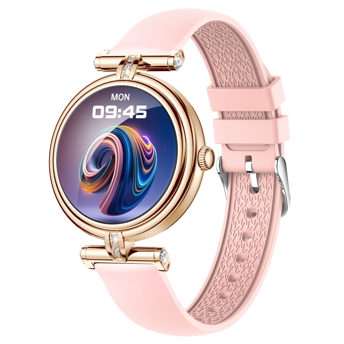 Розумний Смарт Годинник Жіночий Рожевий Smart Leila Rubber, 2 Ремінці ...