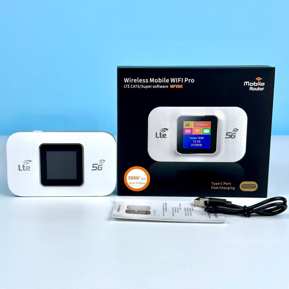 Портативний модем з екраном 4G/5G Wireless Mobile Wi-Fi Pro MF68E-ELCD ...