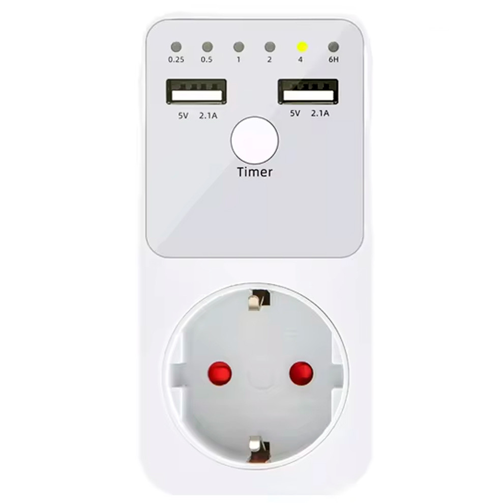 Реле напряжения USB-розетка с таймером обратного отсчета Умная на 2 ...