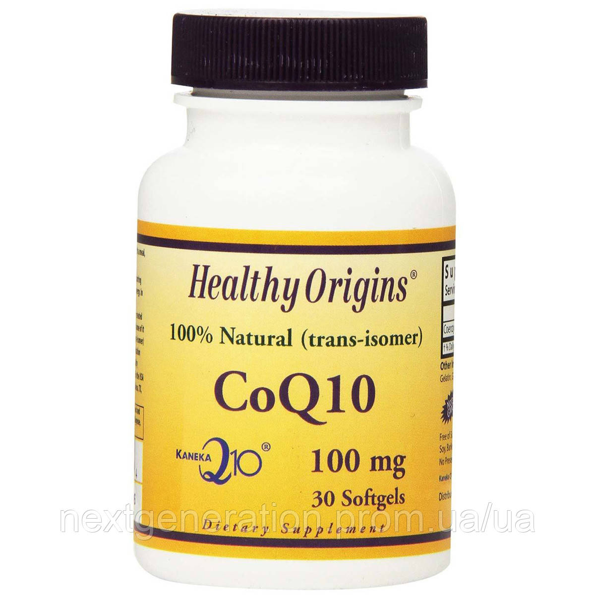 Коэнзим Q10, Kaneka (COQ10), Healthy Origins, 100 мг, 30 желатиновых ...