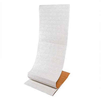 Самоклеюча 3D панель під білу цеглу в рулоні 19600x700x3мм (R001-3-20 ...