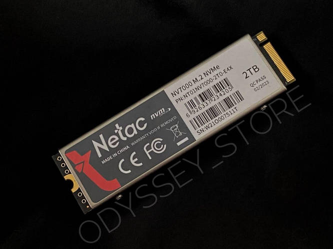 Netac 2 TB 7400 мб/с M.2 SSD 2280 NVMe совместим PS5/PC PCIe 4.0 x4 NVMe 3D NAND TLC (ID ...