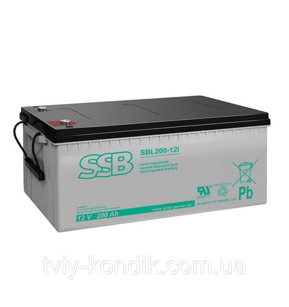 Акумулятор SSB Battery SBL200-12i AGM 12V 200Ah АКБ м-Гель ДБЖ ...
