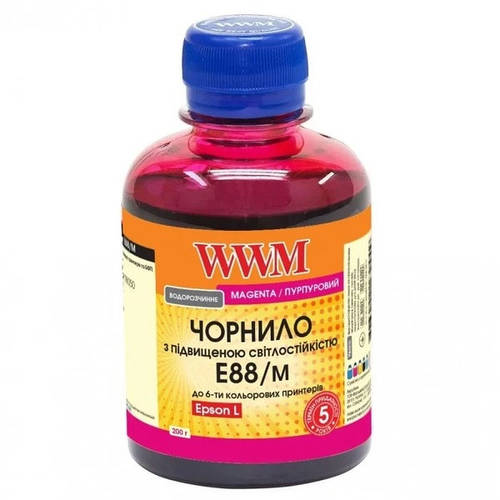 Чернила для принтера WWM Epson 108 L8050/L18050 200 мл Magenta (E88/M ...