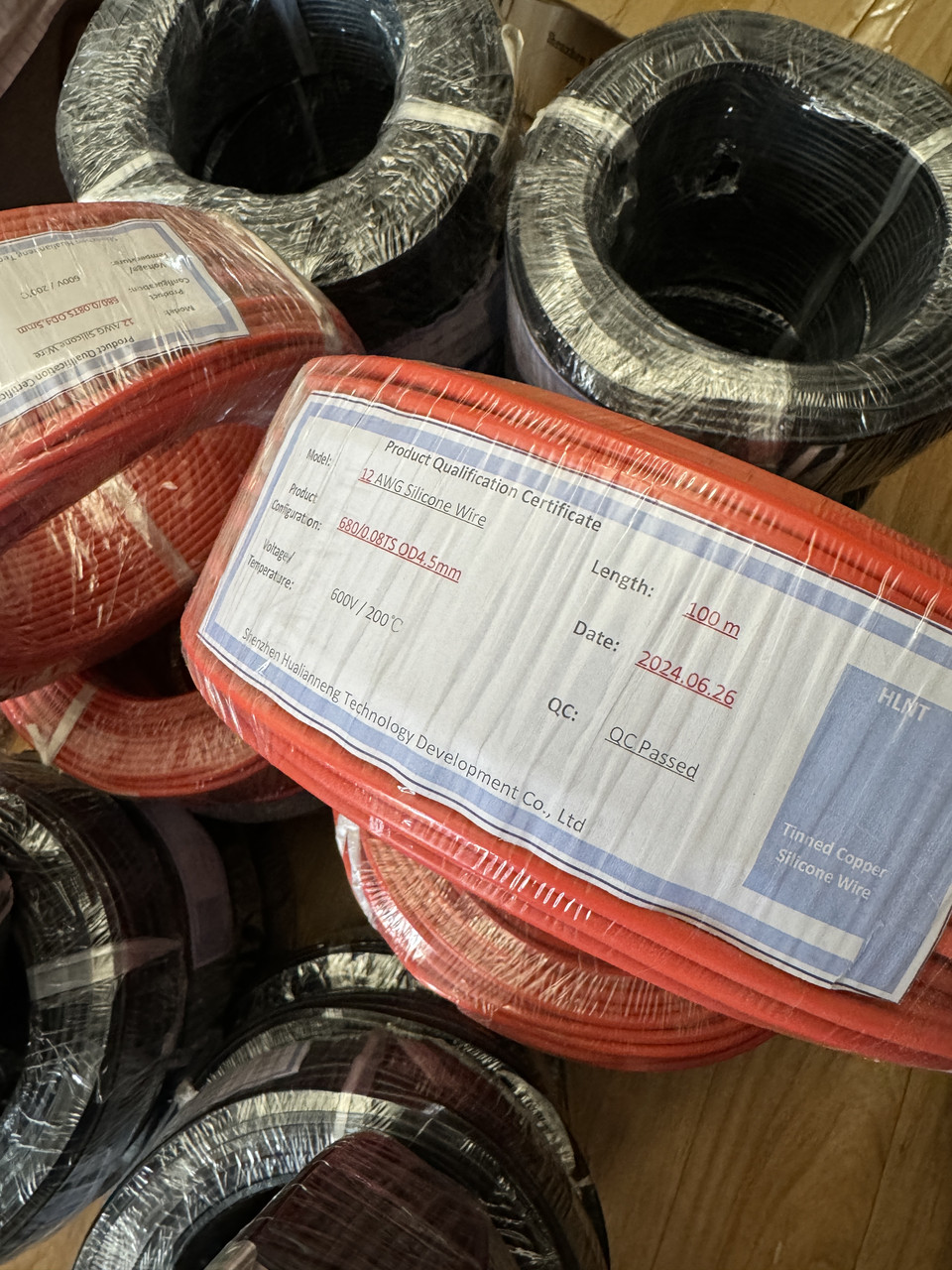 12AWG Провод Красный медный многожильный в силиконовой изоляции, 12 AWG ...