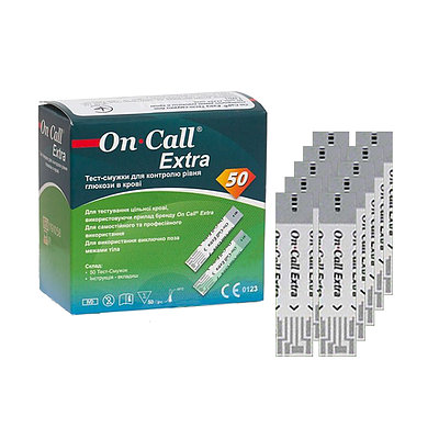 Тест-полоски on call extra 50 | купить недорого на Prom | Украина