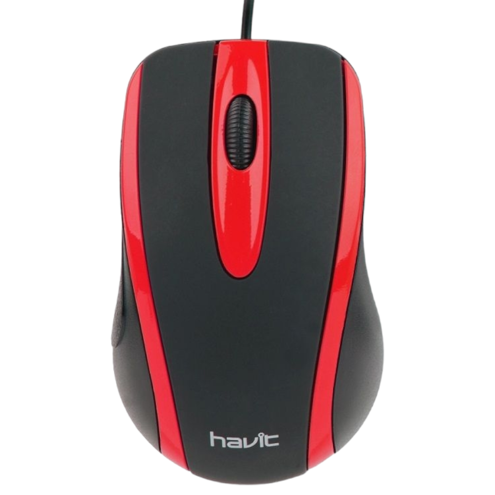 Миша дротова Havit HV-MS753 USB чорна/червона (ID#451672594), ціна: 133.02 ₴, купити на Prom.ua