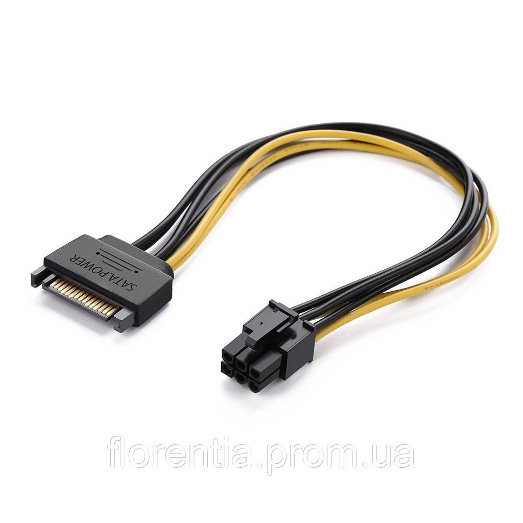 Кабель-перехідник для живлення процесора 6P->SATA florentia, ціна: 90 ...