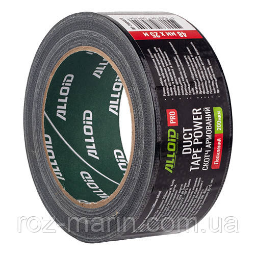 Alloid Pro. Скотч армированный усиленный (черный) 48мм х 25м, 200мкм ...