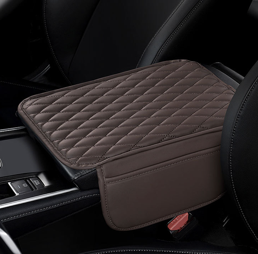 Подушка на подлокотник с карманами в автомобиль Коричневый (ID ...