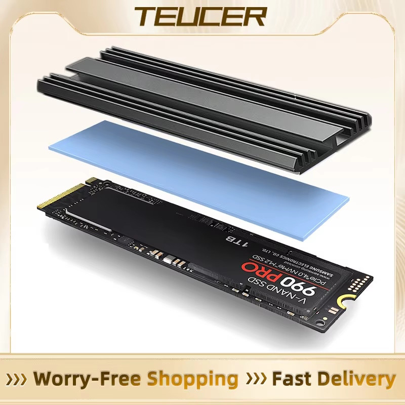 Радіатор охолодження Teucer Slim для SSD M.2 NVMe 2280 (PS5, PC ...