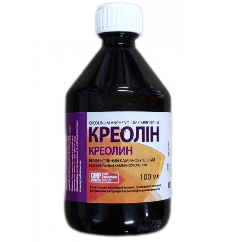 Раствор Креолин для лечения и профилактики псороптоза овец и коз 100 мл ...