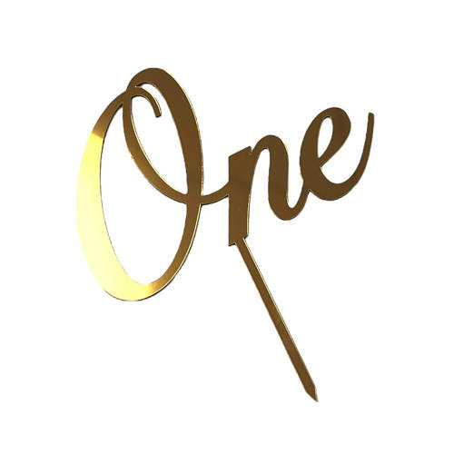 Топпер з полістиролу "One" 12х9, золото (ID#2375188273), цена: 45 ...