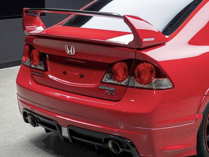 Спойлер высокий Mugen RR Honda Civic 4D 2007-2011 ABS пластик под ...