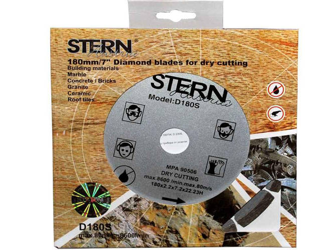 Диск алмазний сегмент 180х22,2мм ТМ STERN (ID#2390706010), цена: 223 ...