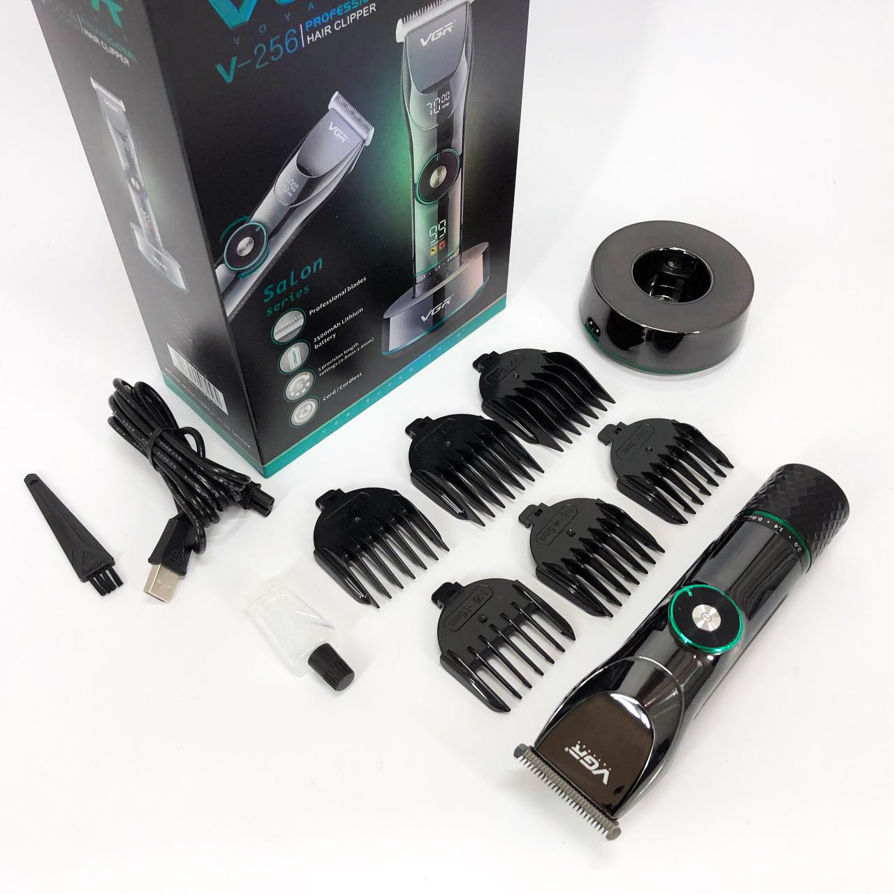 Професійна бездротова машинка для стрижки волосся та бороди VGR V-256, бездротова електробритва ...