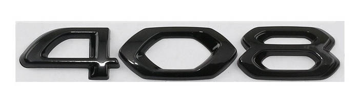 Эмблема надпись задняя 408 на багажник для PEUGEOT 408 133х23 металл ...