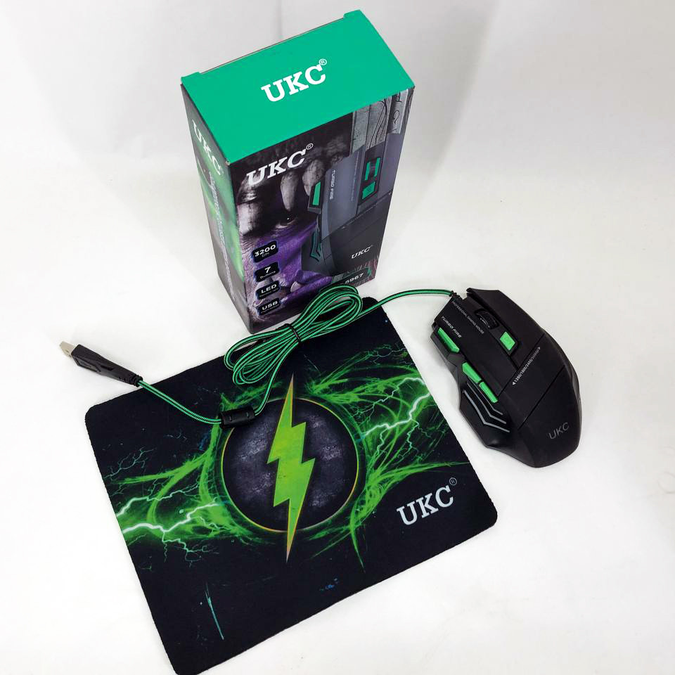 Мышка проводная игровая UKC 6967 GQ-174 с ковриком (ID#2378970415), цена: 502 ₴, купить на Prom.ua