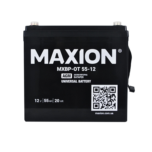 Аккумулятор промышленный Maxion MXBP-OT 55-12 (12V, 55Ah, +/-) (ID#2379465102), цена: 6075 ...