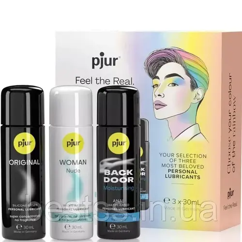 Набір лубрикантів для інтимного задоволення Pjur Pride Box (Original, Woman Nude, Back Door ...