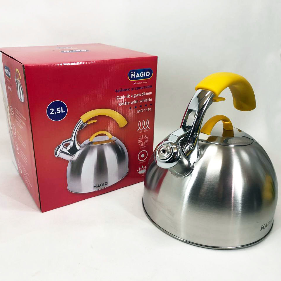 Чайник газовый Magio MG-1191 2.5 Л, Чайник для газовой плитки, Чайник для приготовления чая AI ...