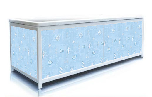 Купить Экран под ванну ЭЛИТ Голубые Ракушки 130 см, цена 1800 ₴ — Prom ...