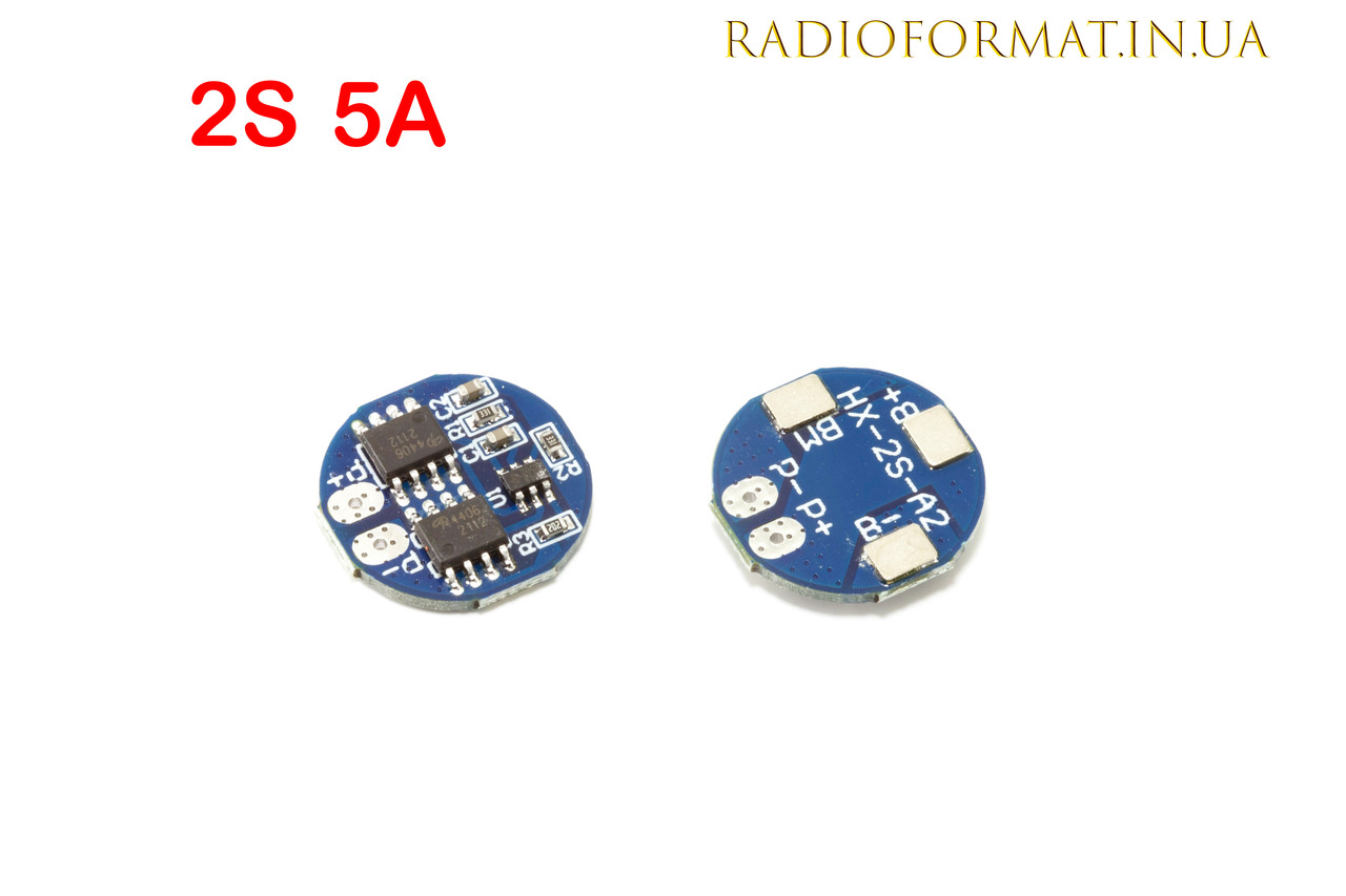 Bms контроллер заряда разряда для 2х Li Ion аккумуляторов 18650 Hx 2s