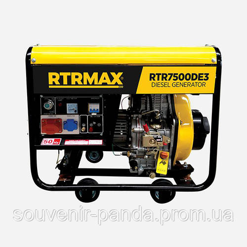 Генератор дизельний RTRMAX RTR 7500 DE3 6,5 кВА 3 фази електростартер ...