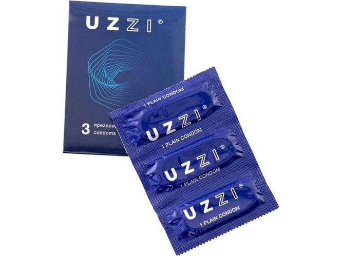 Презервативи UZZI plain, гладкі (1пач/3шт) ТМ UZZI (ID#2380713971 ...