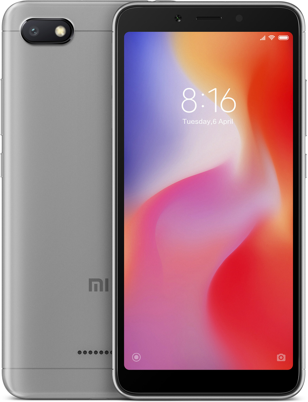 Смартфон Xiaomi Redmi 6A Grey 2/16 ГБ, 5.45", 13 Мп, Helio A22, 3000 ...