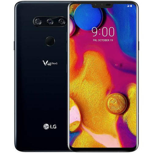 Смартфон LG V40 ThinQ (V405EBW) 6/128GB Aurora Black 2 сим P-OLED 6.4" 8ядер 12Мп+16Мп+12Мп ...