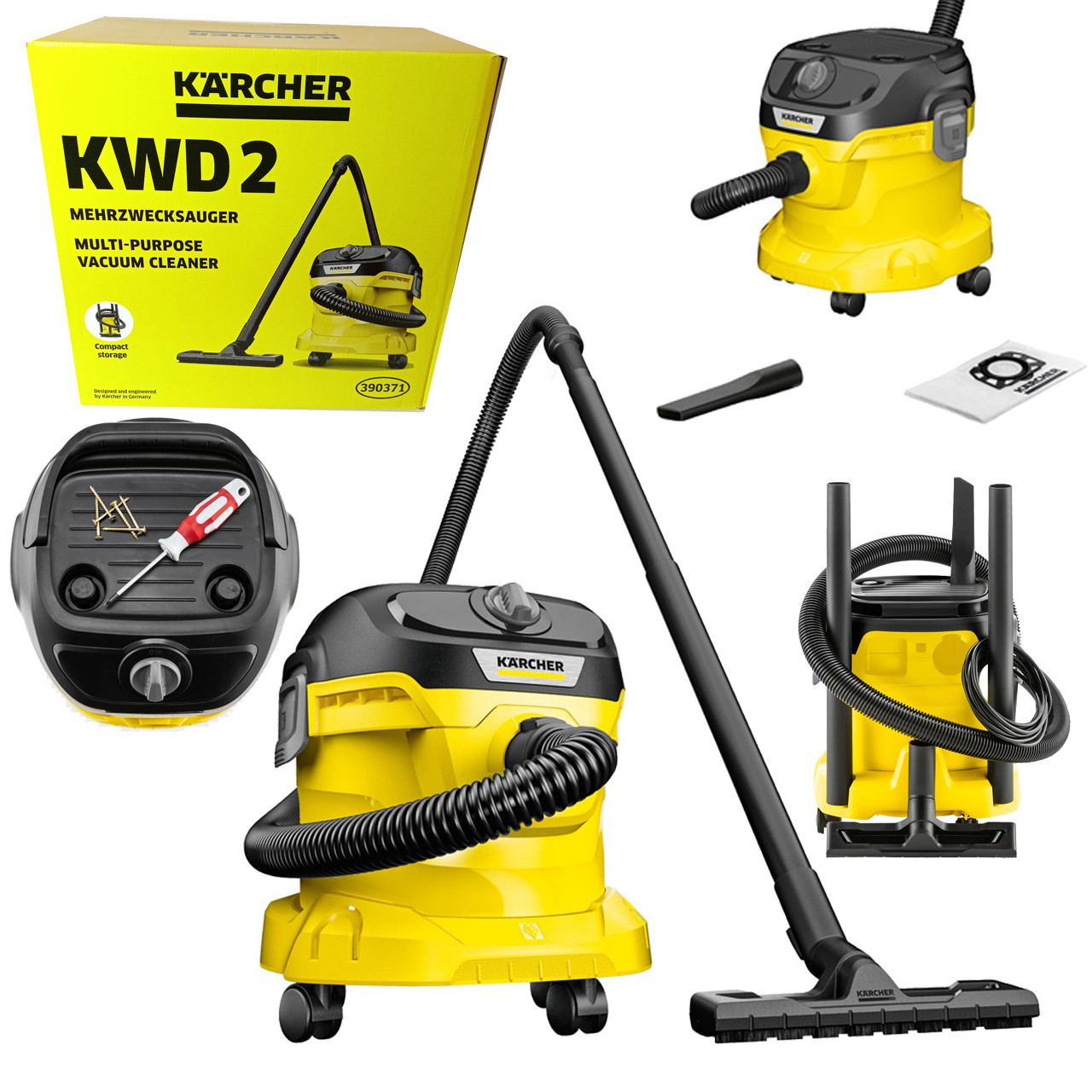 Хозяйственный пылесос Karcher KWD 2 (1.628-426.0) (1000 Вт, 12 л ...