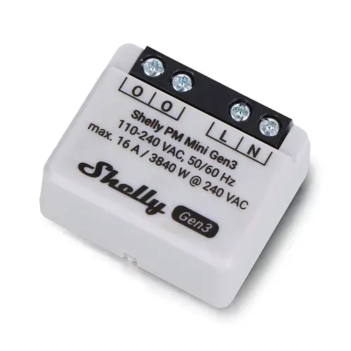 Shelly PM Mini Gen3 - 240V/16A WiFi/Bluetooth Smart Energy Meter - 1 ...