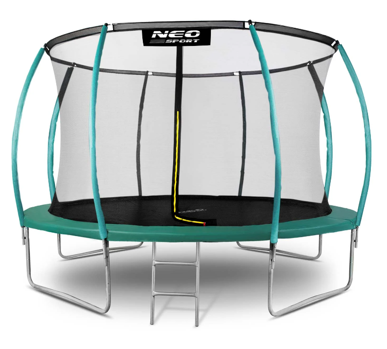 Большой детский Батут 374 см Neo-Sport Premium с защитной сеткой (NS ...