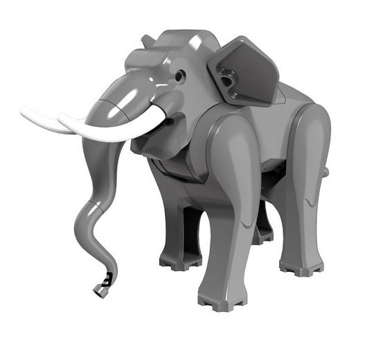 Фигурка животного Слон Светлый для Лего Lego (ID#2383973790), цена: 500 ...